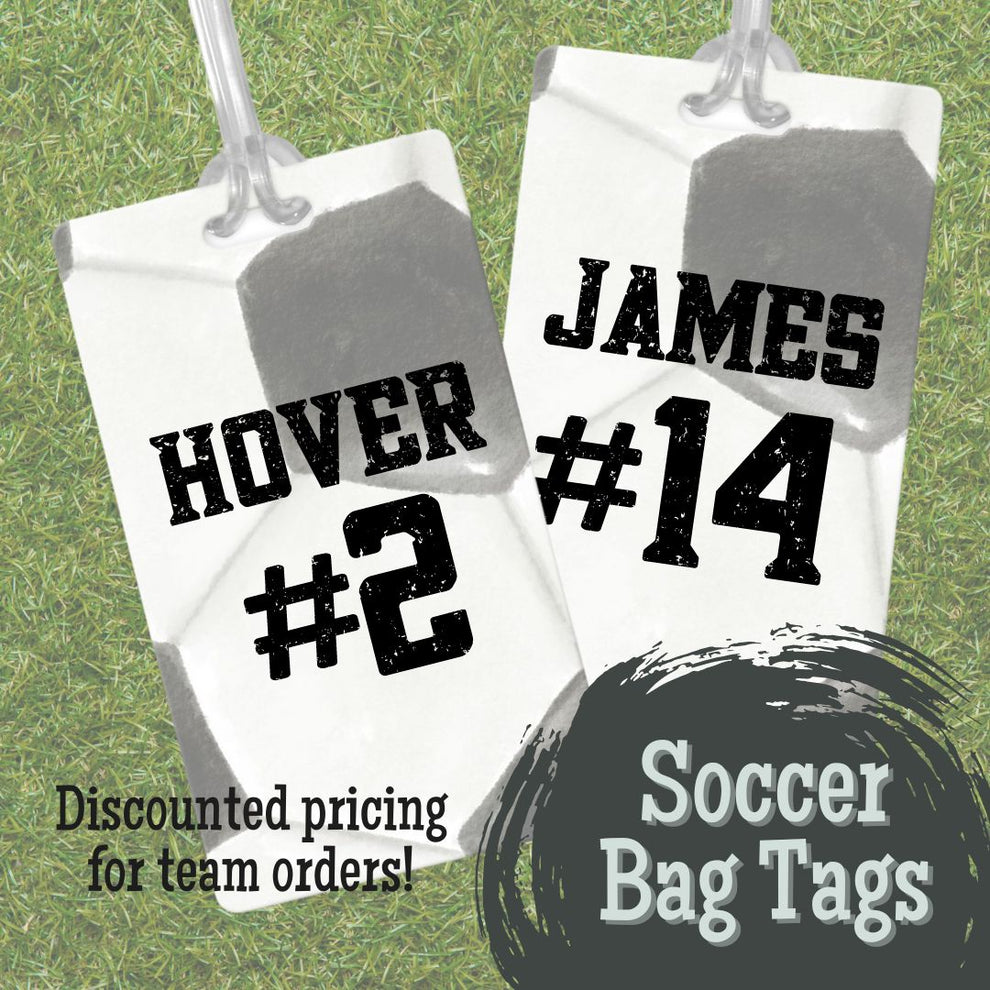 Custom Soccer Bag Tags for Sports Equipment – The Game Day Family
